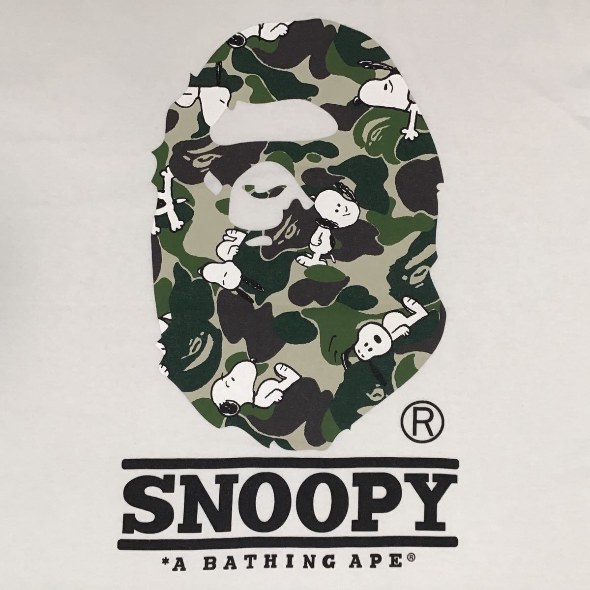 ★XL★ SNOOPY × BAPE ABC camo big head Tシャツ a bathing ape bape スヌーピー ピーナッツ peanuts エイプ ベイプ ABCカモ ...