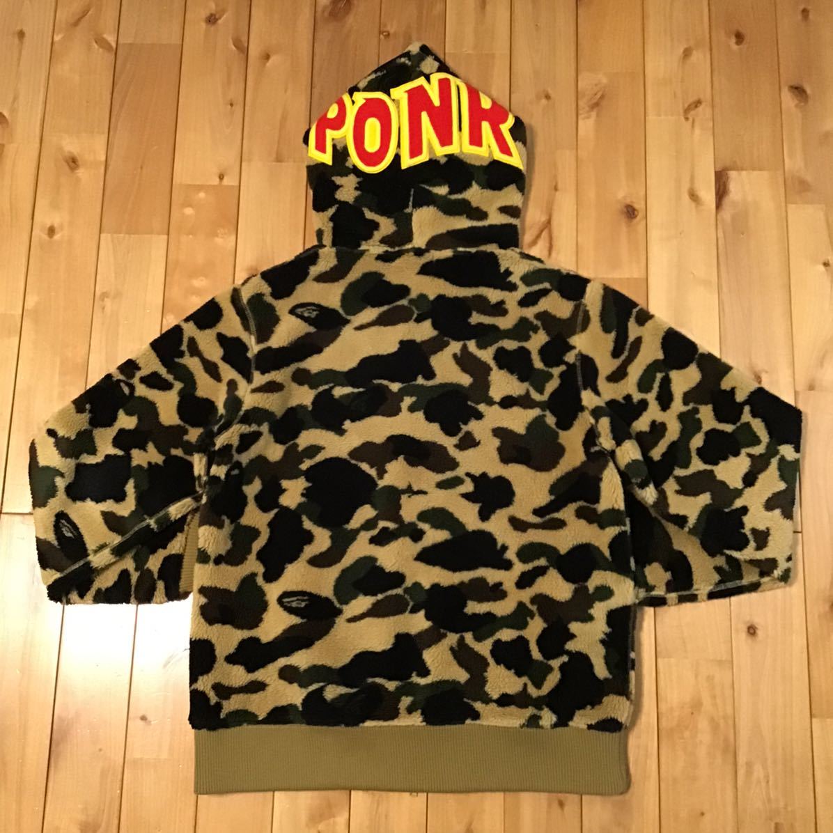 ボア シャーク パーカー Lサイズ BOA shark full zip hoodie a bathing ape BAPE camo エイプ ...