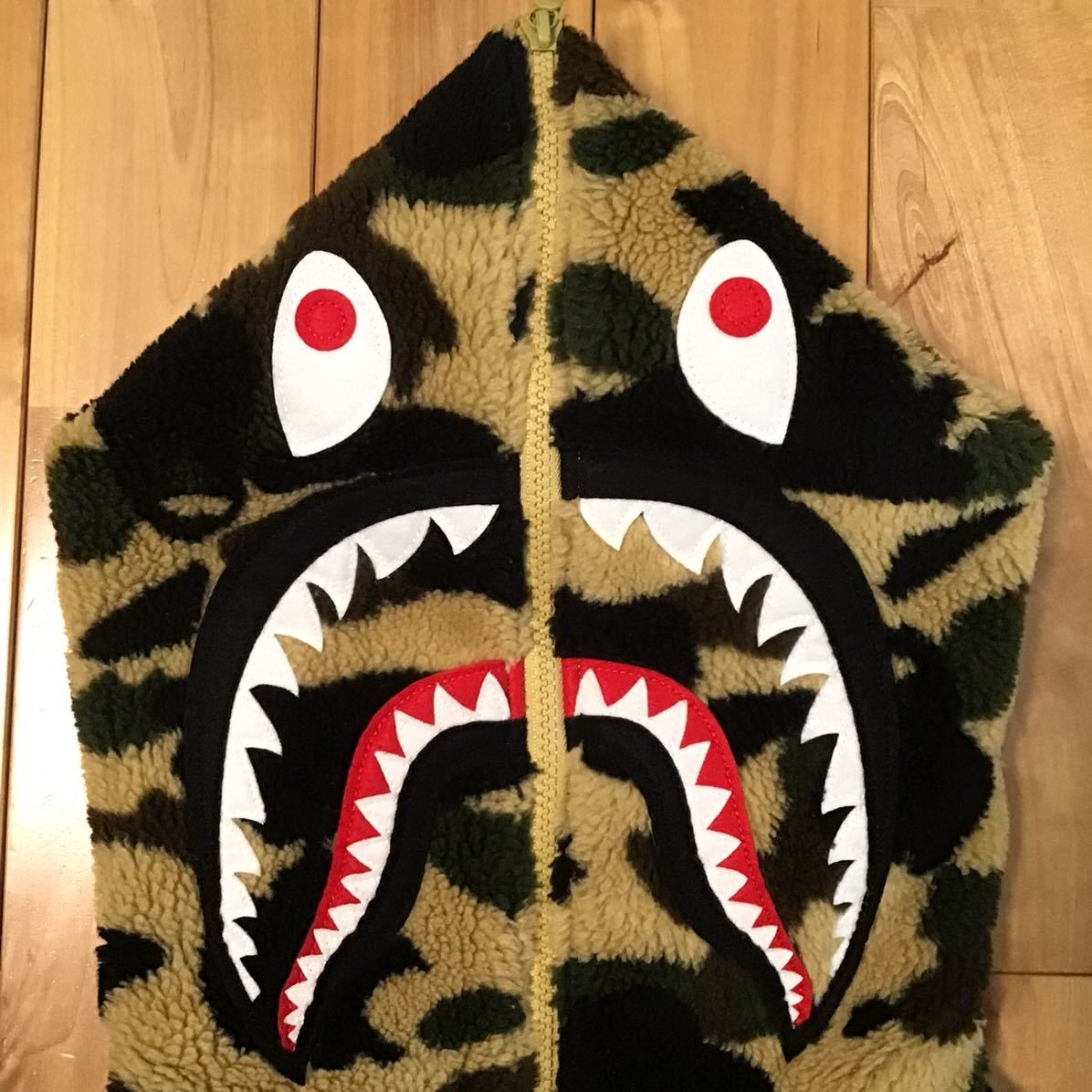 ボア シャーク パーカー Lサイズ BOA shark full zip hoodie a bathing ape BAPE camo エイプ ...