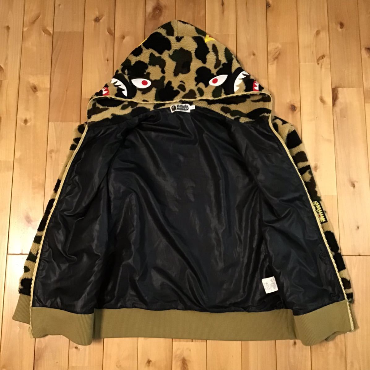 ボア シャーク パーカー Lサイズ BOA shark full zip hoodie a bathing ape BAPE camo エイプ ...