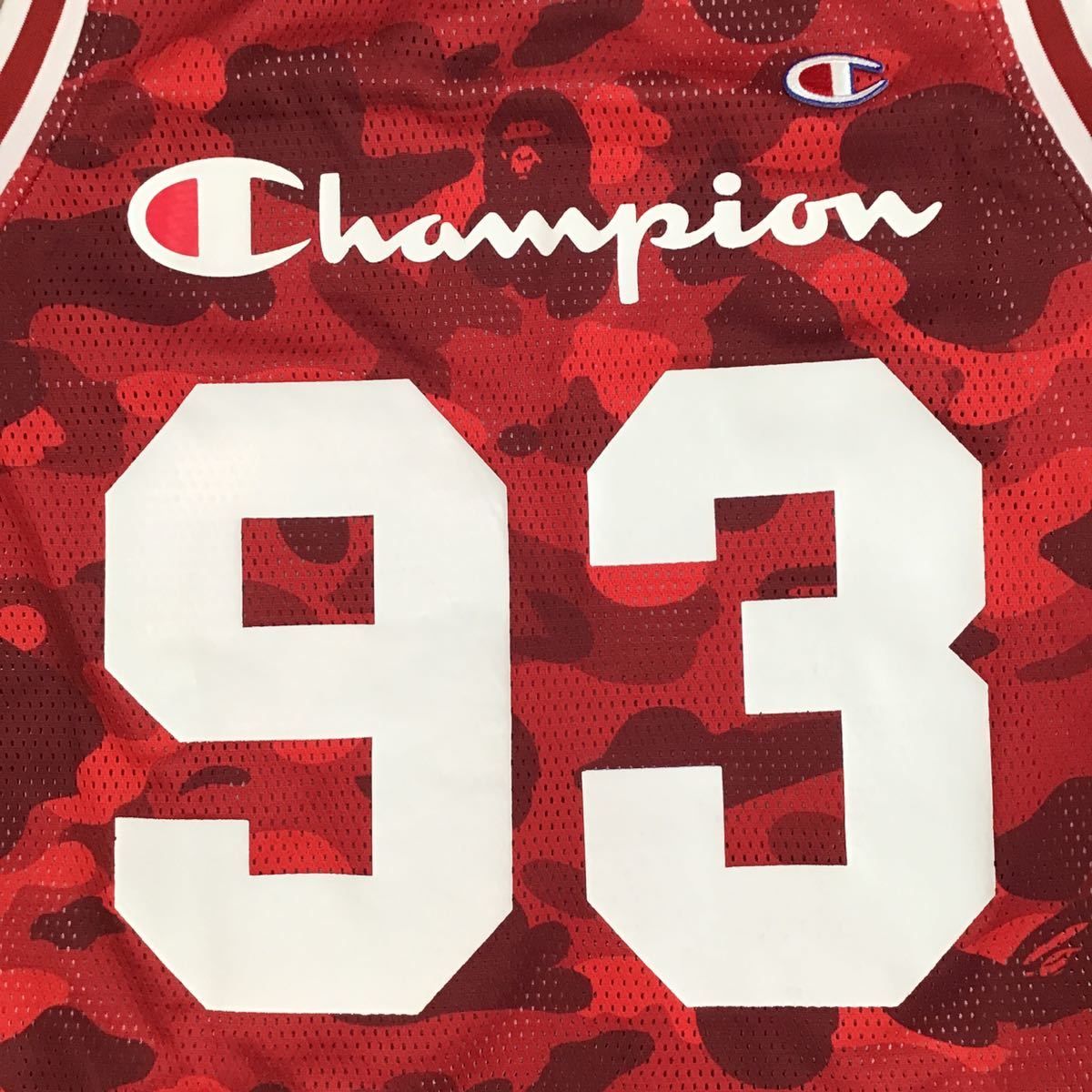 champion × BAPE basketball tank top Lサイズ red camo a bathing ape BAPE ...