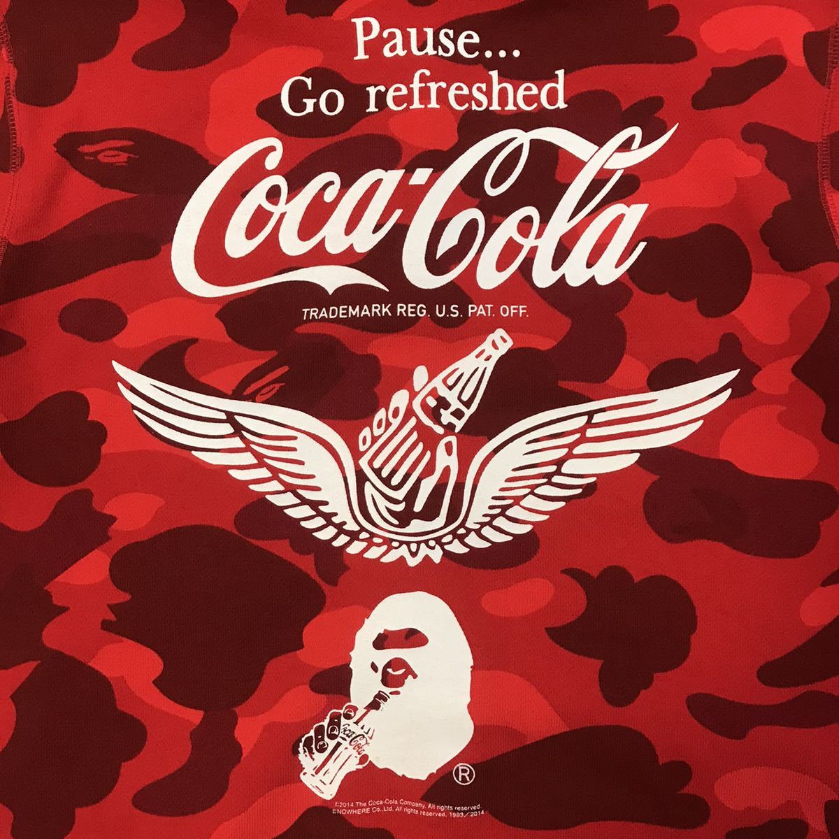 Coca cola Red camo フルジップ パーカー Sサイズ BAPE full zip hoodie a bathing ape ...