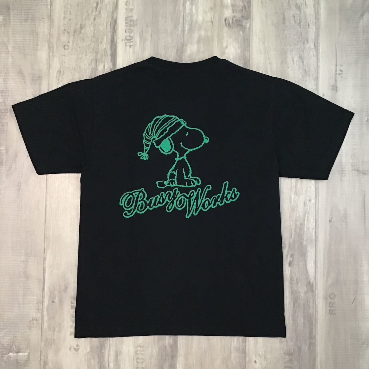 SNOOPY × BAPE Tシャツ Sサイズ black a bathing ape bape スヌーピー ピーナッツ peanuts エイプ ベイプ アベイシングエイプ nhi2 ...