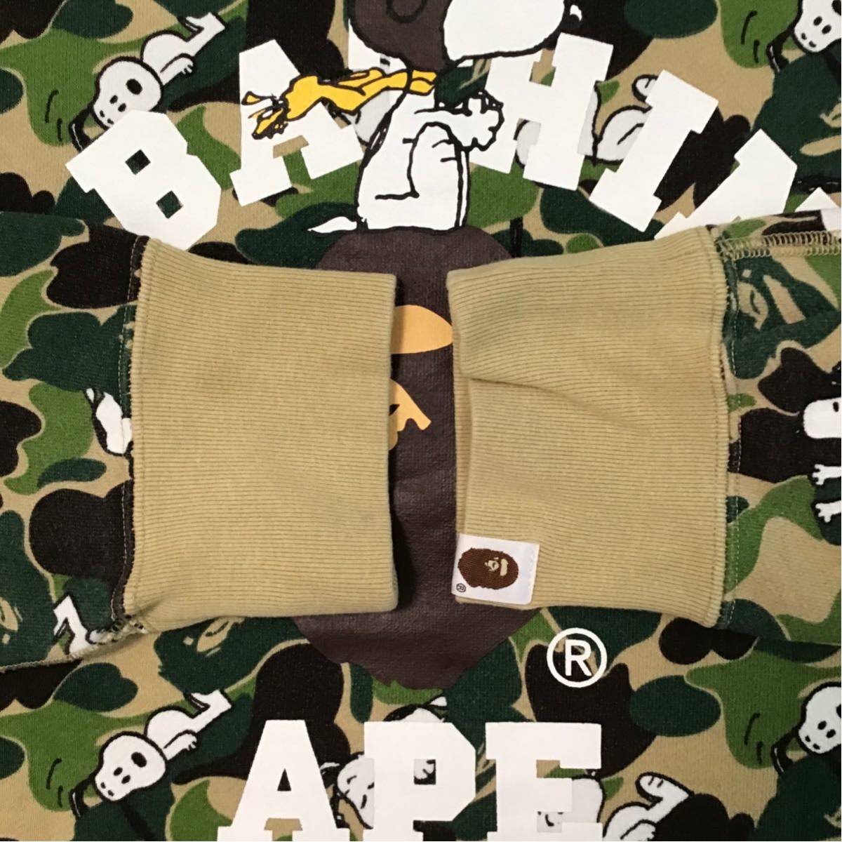 SNOOPY × BAPE ABC camo 長袖 スウェット Mサイズ a bathing ape bape スヌーピー ピーナッツ peanuts エイプ ベイプ ABCカモ 迷彩 ...