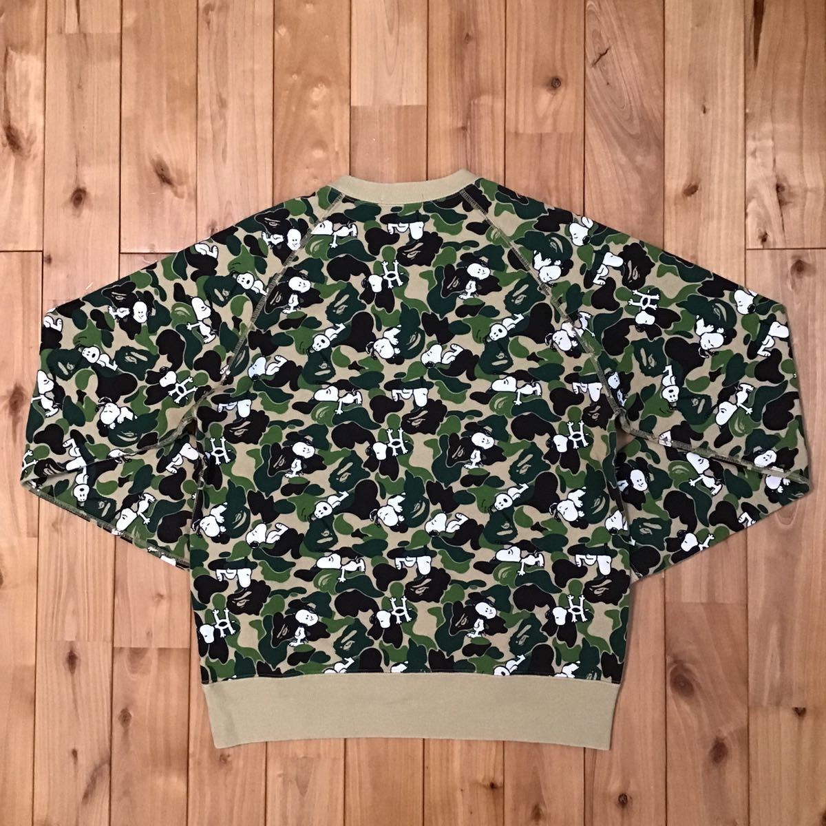 SNOOPY × BAPE ABC camo 長袖 スウェット Mサイズ a bathing ape bape スヌーピー ピーナッツ peanuts エイプ ベイプ ABCカモ 迷彩 ...
