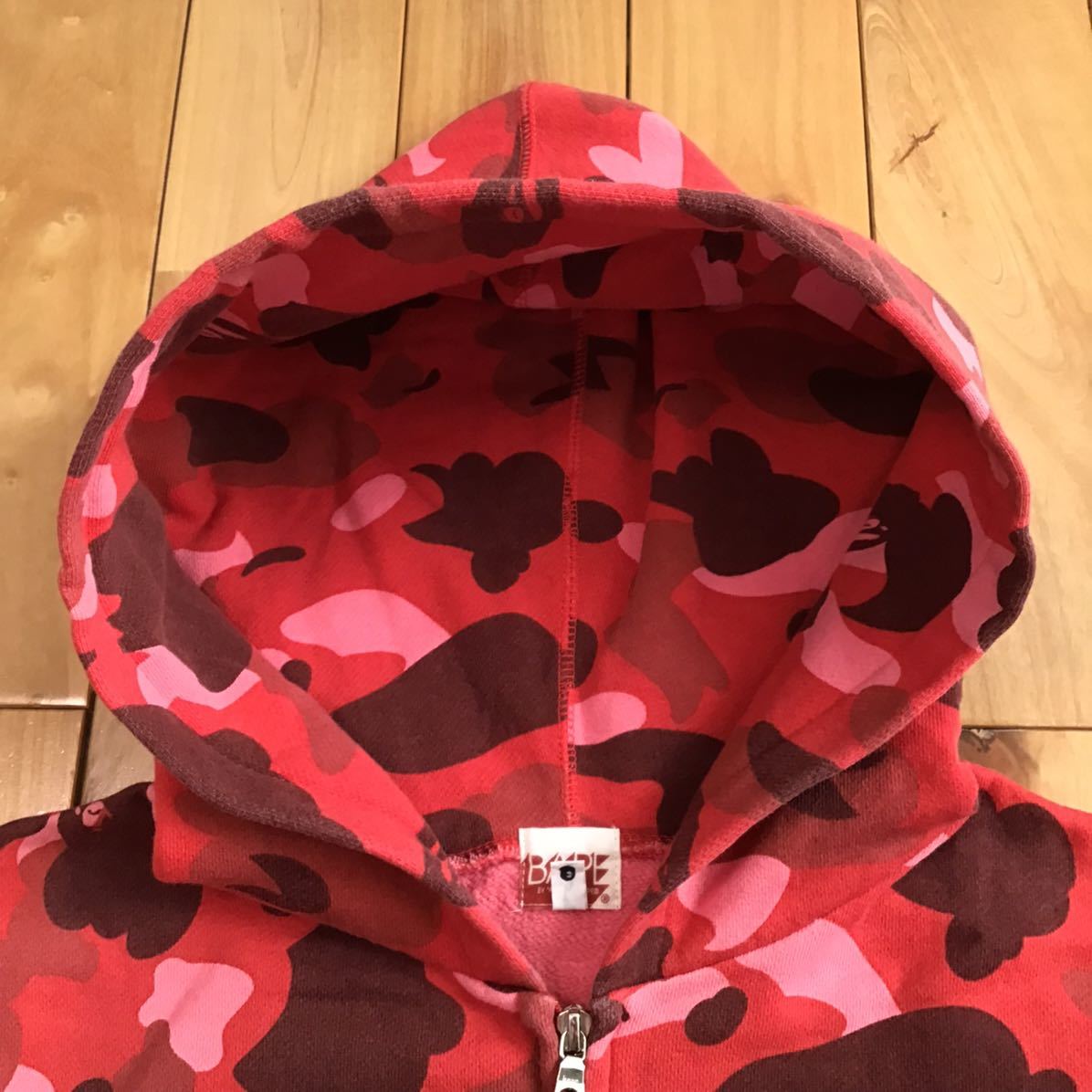 Pharrell camo スウェット パーカー ベスト Mサイズ a bathing ape BAPE zip hoodie vest エイ ...