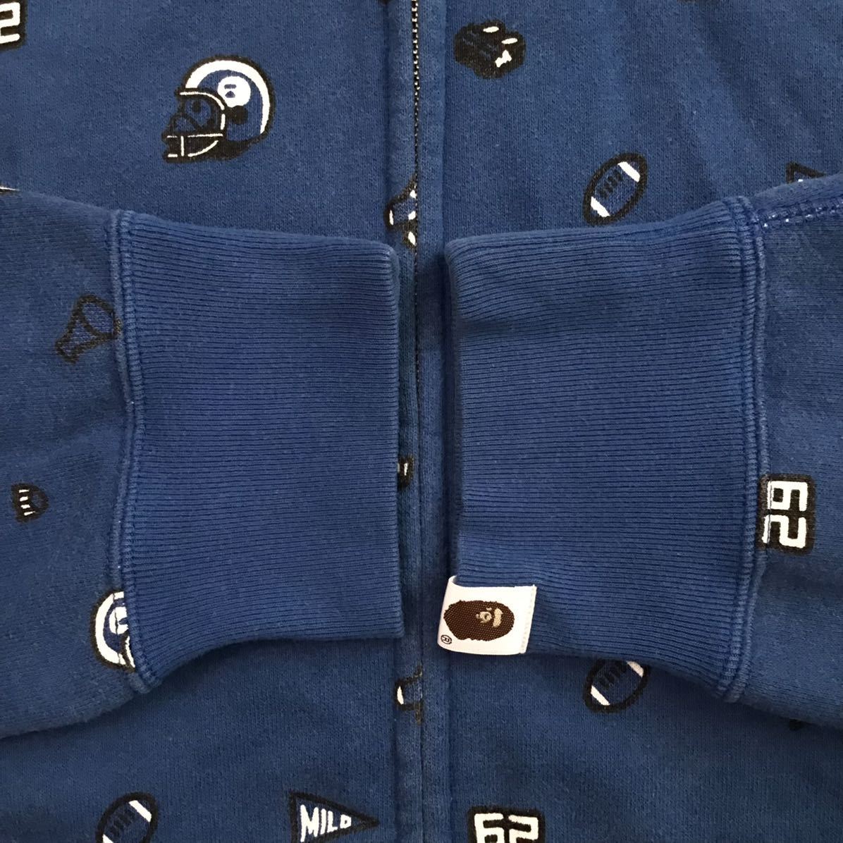 マイロ フットボール モノグラム パーカー Lサイズ a bathing ape football Milo monogram BAPE ...