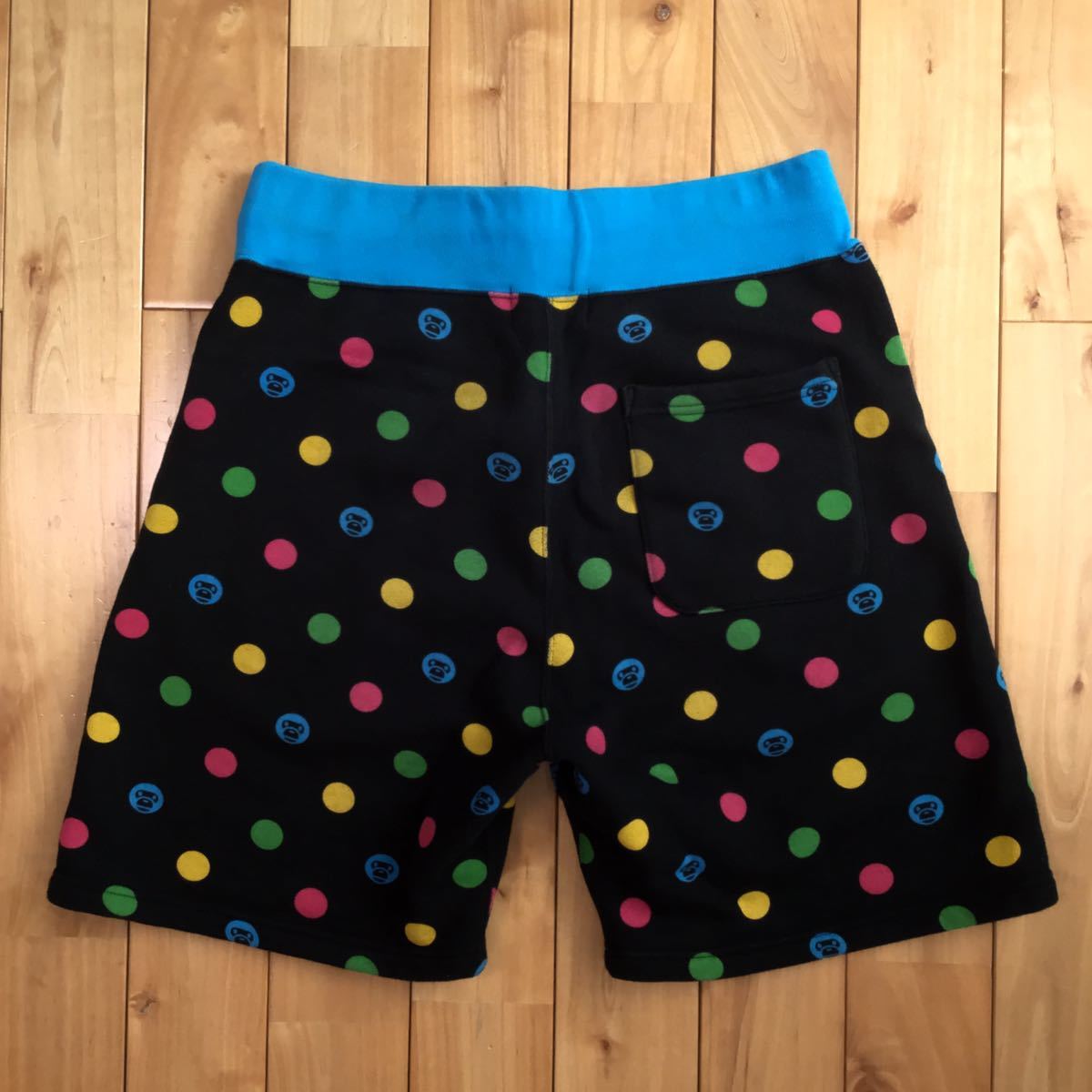 ドット マイロ スウェット ハーフパンツ Mサイズ black a bathing ape BAPE MILO Dot sweat ...