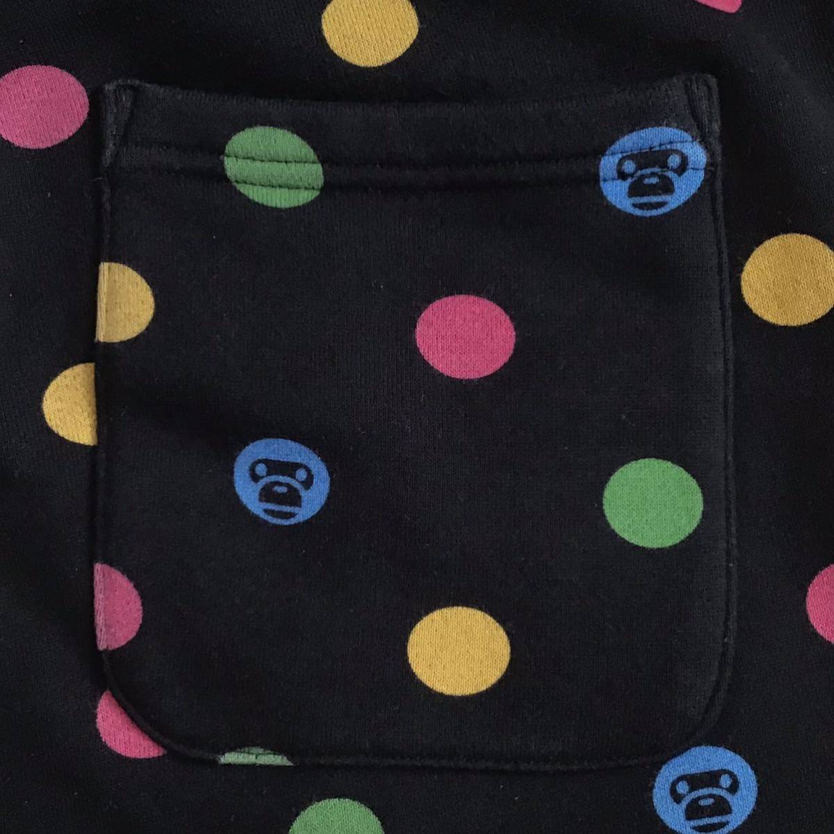 ドット マイロ スウェット ハーフパンツ Mサイズ black a bathing ape BAPE MILO Dot sweat ...