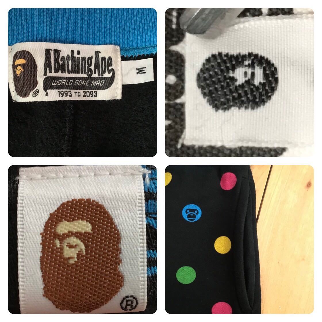 ドット マイロ スウェット ハーフパンツ Mサイズ black a bathing ape BAPE MILO Dot sweat ...