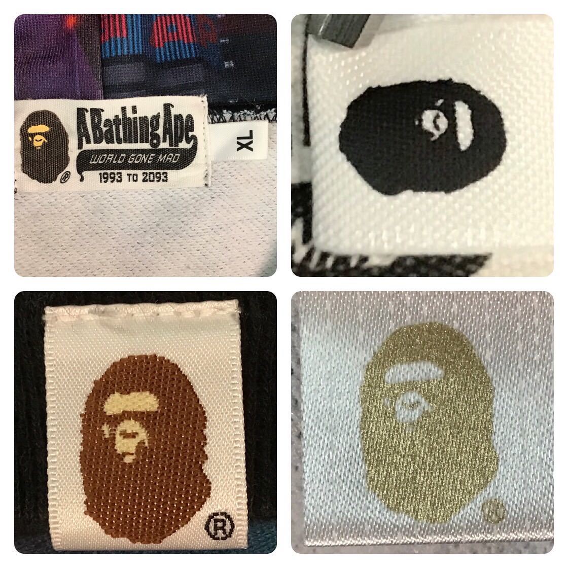 ★XL★ NEON TOKYO プルオーバー パーカー a bathing ape BAPE pullover hoodie エイプ ベイプ ...