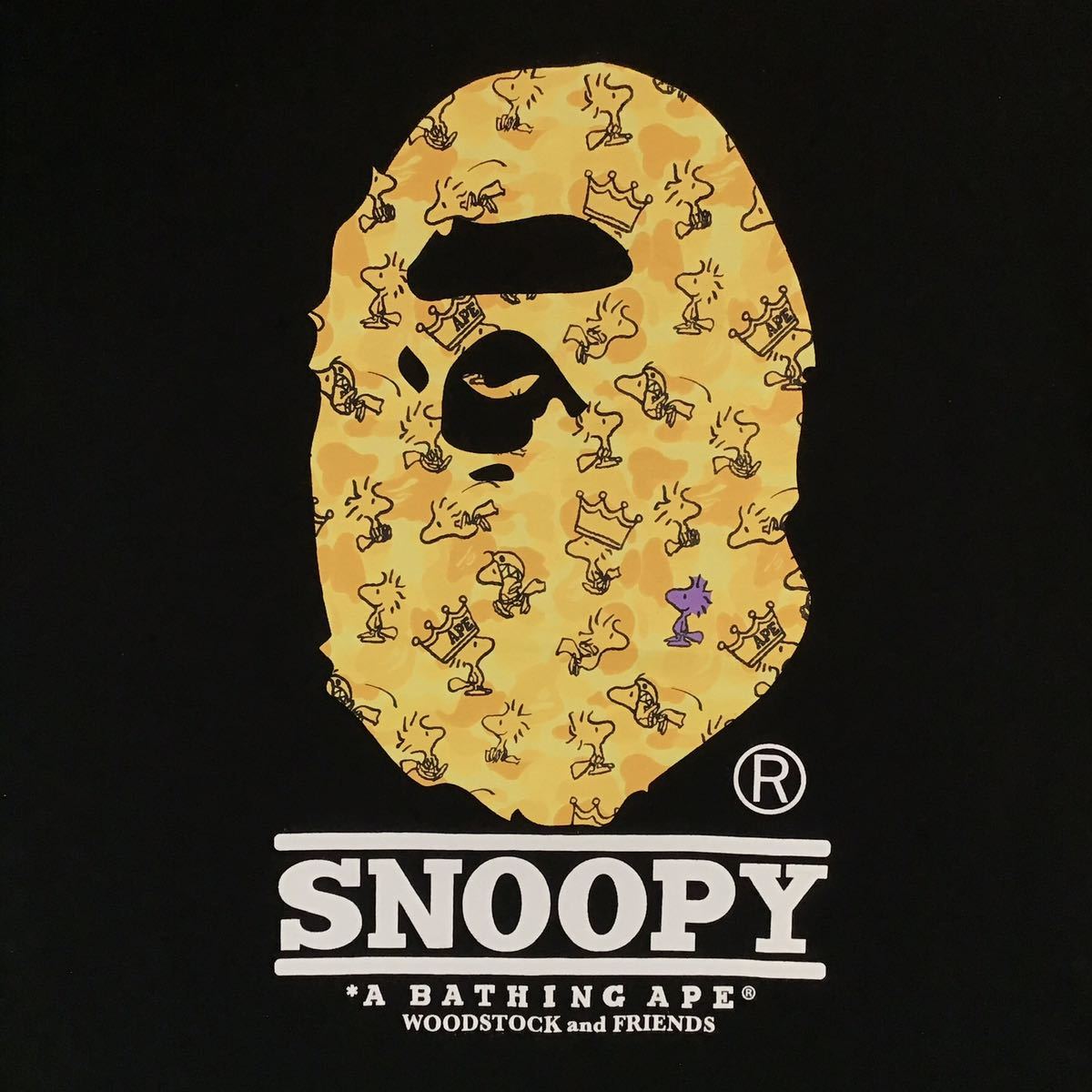 ★阪急限定★ SNOOPY × BAPE WOODSTOCK BIG HEAD Tシャツ Mサイズ a bathing ape bape スヌーピー エイプ ベイプ アベイシングエイプ f31 ...