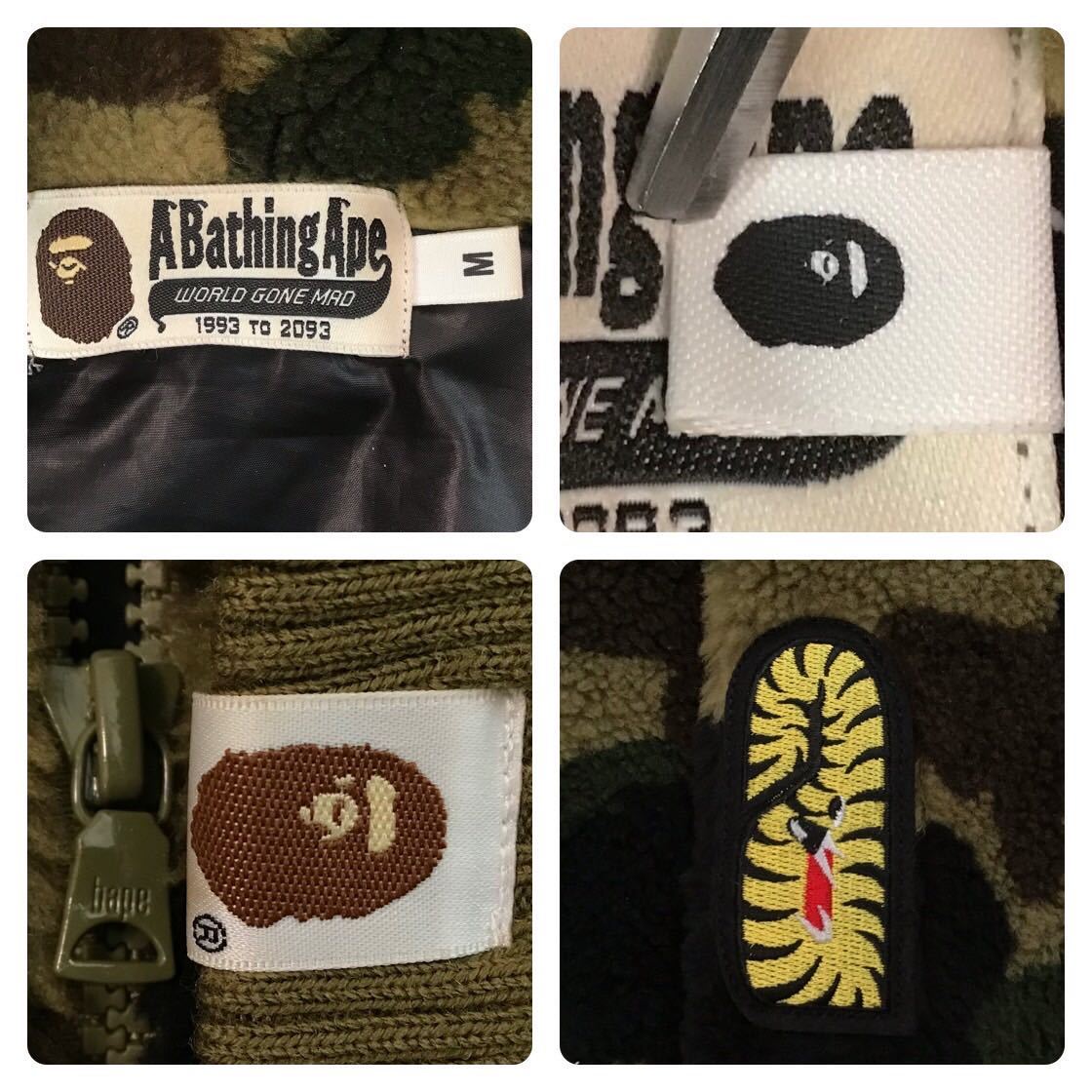 ボア シャーク パーカー Mサイズ BOA shark full zip hoodie a bathing ape BAPE camo エイプ ...