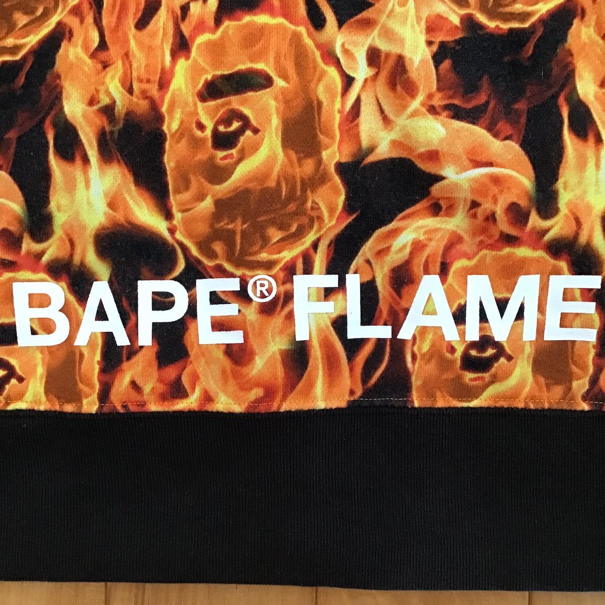 BAPE FLAME フルジップ パーカー Lサイズ a bathing ape BAPE fire full zip hoodie エイプ ...