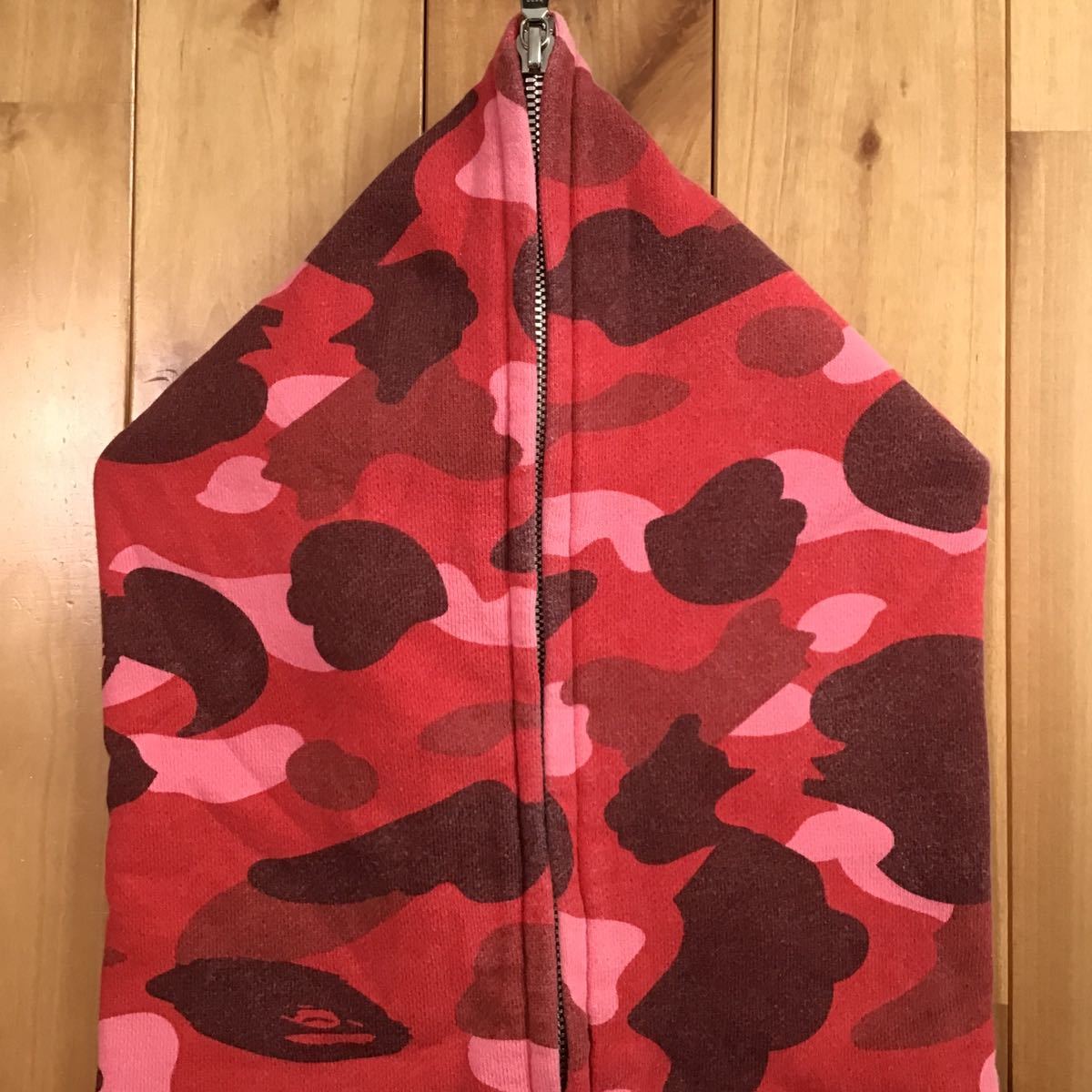 Pharrell camo カレッジロゴ クレイジー パーカー Lサイズ a bathing ape BAPE full zip hoodie ...