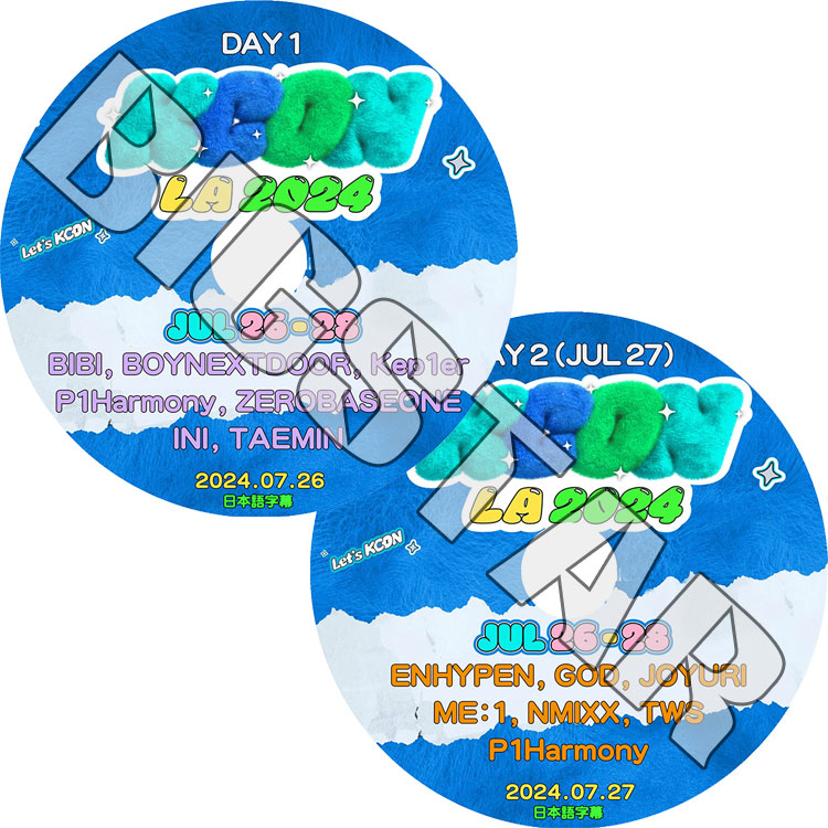 K-POP DVD KCON 2024 IN LA 1-2DAY 2枚SET 2024.07.26-27 - TAEMIN BOYNEXTDOOR Kep1er ZEROBASEONE ...