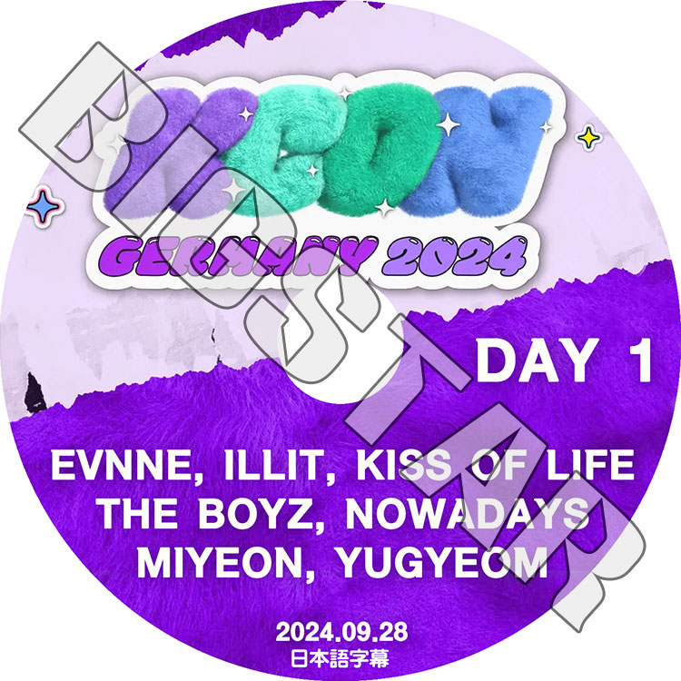 K-POP DVD KCON 2024 IN GERMANY 1DAY 2024.09.28 GOT7 YUGYEOM ILLIT THE BOYZ KISS OF LIFE (G)I-DLE ...