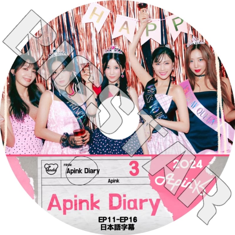 K-POP DVD エーピンク Apink DIARY 2024 #3 EP11-EP16 日本語字幕あり パクチョロン ユンボミ チョンウンジ キムナムジュ オハヨン | K-POP 女性 ...