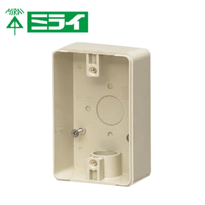 未来工業 PVR16-BC1J 露出スイッチボックス(防水コンセント用) ベージュ色 | 電線管付属品,BOX,ビニル製スイッチBOX | ザイマ