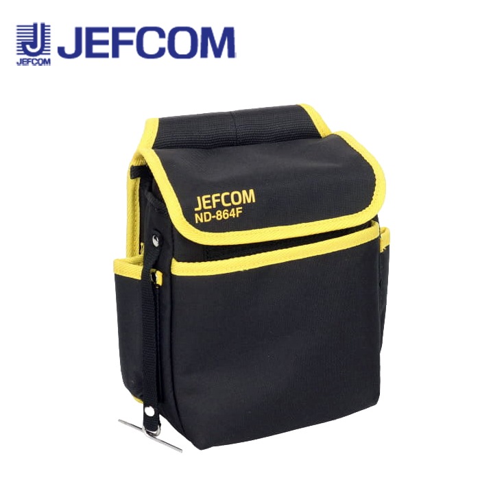 ジェフコム ND-864F 電工キャンバスハイポーチ（フタ付）【取寄商品】 | 工具,腰袋・サック | ザイマ