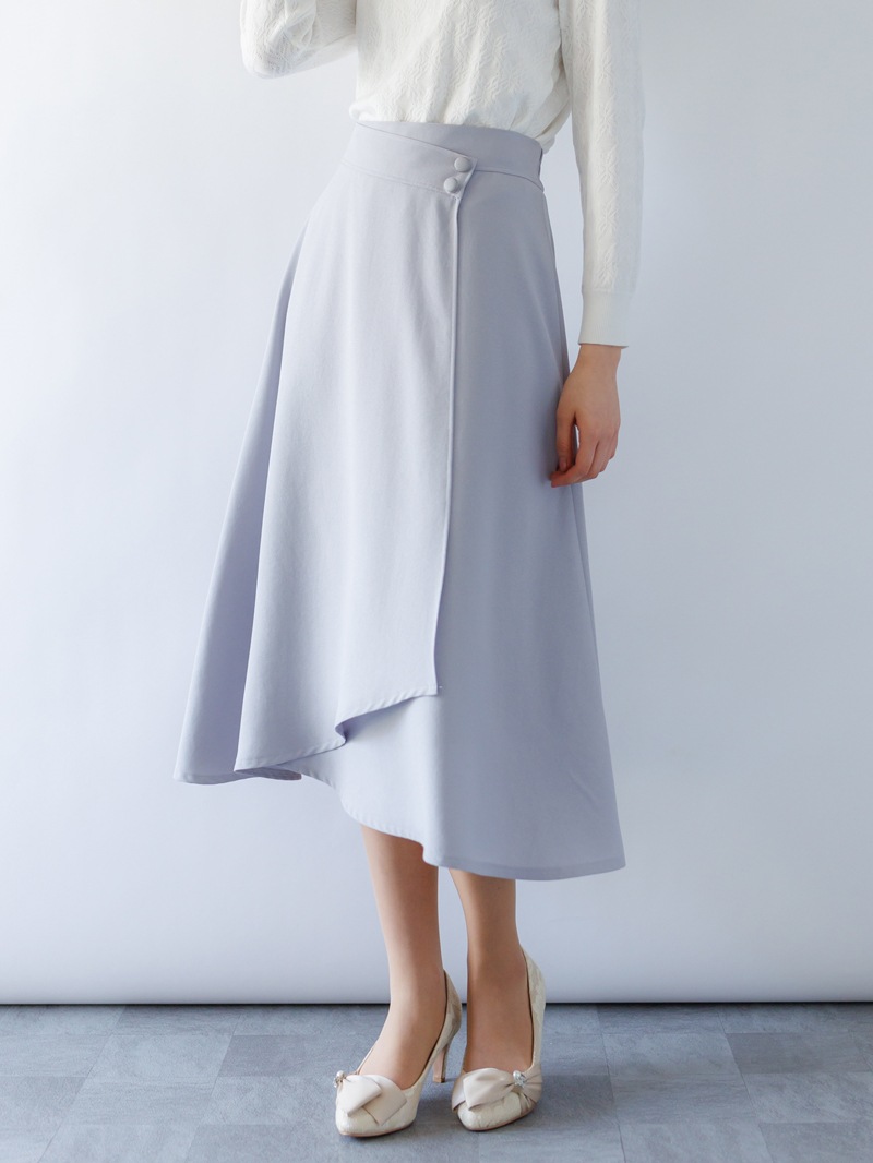 バックサテン巻風フレアースカート｜KarLParkLane Style ONLINE SHOP