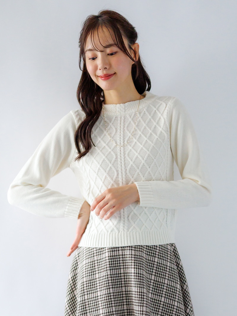 【NEW】カールパークレーン（Karl Park Lane）/ローゲージ ケーブル編みニット 30%OFF】ローゲージ ケーブル編みニット｜KarLParkLane Style ONLINE SHOP