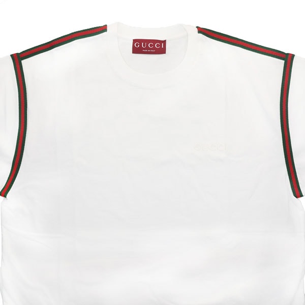 グッチ Tシャツ メンズ GUCCI コットンジャージーTシャツ 814958 XJG3D 9692 ホワイト サイズL グッチ Tシャツ メンズ GUCCI コットンジャージーTシャツ 814958 XJG3D