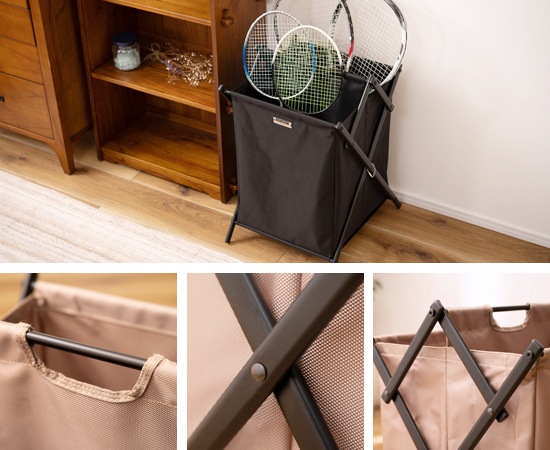 【MIP】フォールディングバスケットL｜深さあり｜折りたたみ｜衣類収納｜持ち運びが可能｜選べる3色｜MIP-77【公式HAPSENT（ハプセント）】