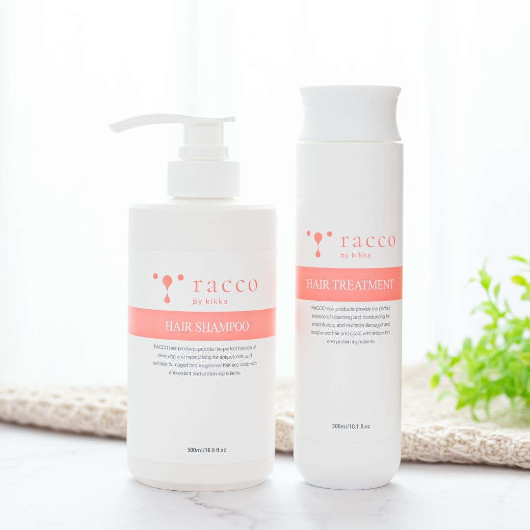 【しっとりさらさら】基本ケア2点セット raccoシャンプー＆トリートメント（R）|kikka|恵比寿・名古屋の頭皮改善・フェムケアサロンの通販サイト