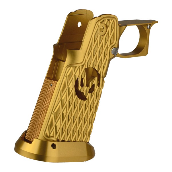 5KU Infinity タイプ CNC アルミニウム グリップ Type6 マルイ ハイキャパ シリーズ用 ゴールド | エアガン ...