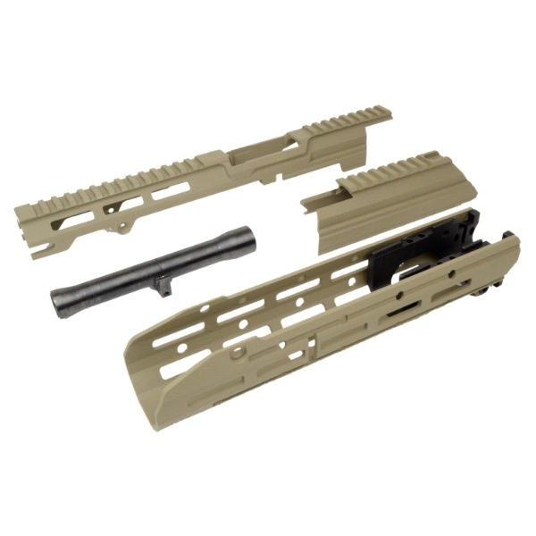 RGW SAGタイプ MK3 Chassis System マルイ GBB AK 用 Cerakote デザートカラー-外装パーツ,レール ...