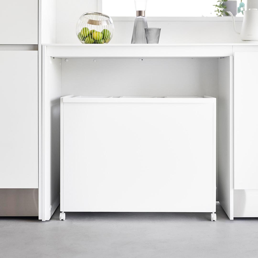 【お取り寄せ】山崎実業 tower 目隠し分別ダストワゴン45L 3分別 ホワイト/ブラック 収納/ごみ箱/キッチン|山崎実業 - tower 目隠し分別ダストワゴン |北欧雑貨＆インテリアの ...