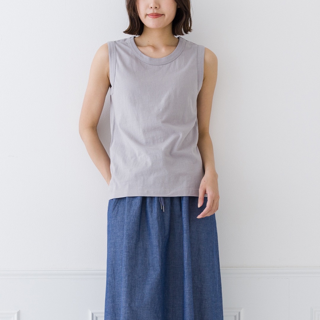 kermu (ケルム) 毎日着たくなる、オーガニックコットンmainichiタンク エクリュ/ベージュ/カーキ/パウダーブルー/グレー/チャコール|kermu |北欧雑貨＆インテリアの ...