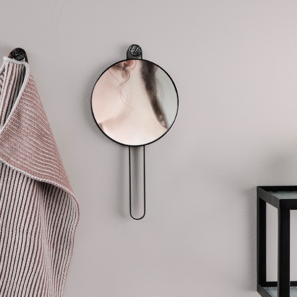 【お取り寄せ】Ferm Living (ファームリビング) Poise Hand Mirror (ハンドミラー) ブラック 北欧/インテリア ...