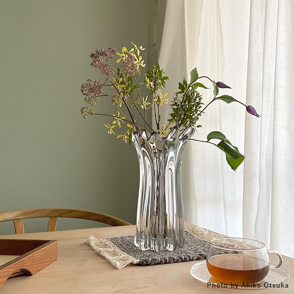 【販売終了品・40%OFF】ferm LIVING (ファームリビング) Holo Vase (ホロフラワーベース) クリア 北欧/インテリア ...