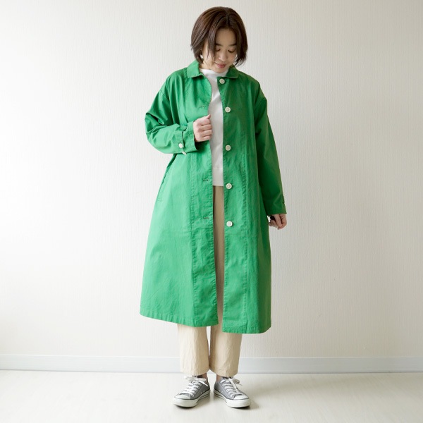 kermu (ケルム) ウェザー 撥水加工ロングコート Free ベージュ/グリーン/ブルー ステンカラーコート/ライトコート/アトリエコート/レインコート|すべての商品 |北欧雑貨 ...