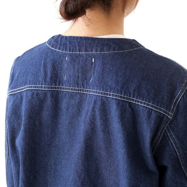 kermu (ケルム) ノーカラーデニムジャケット Free キナリ/ブリーチ/インディゴ カジュアル|kermu - デニムジャケット、デニムパンツ |北欧雑貨＆インテリアのオンライン ...