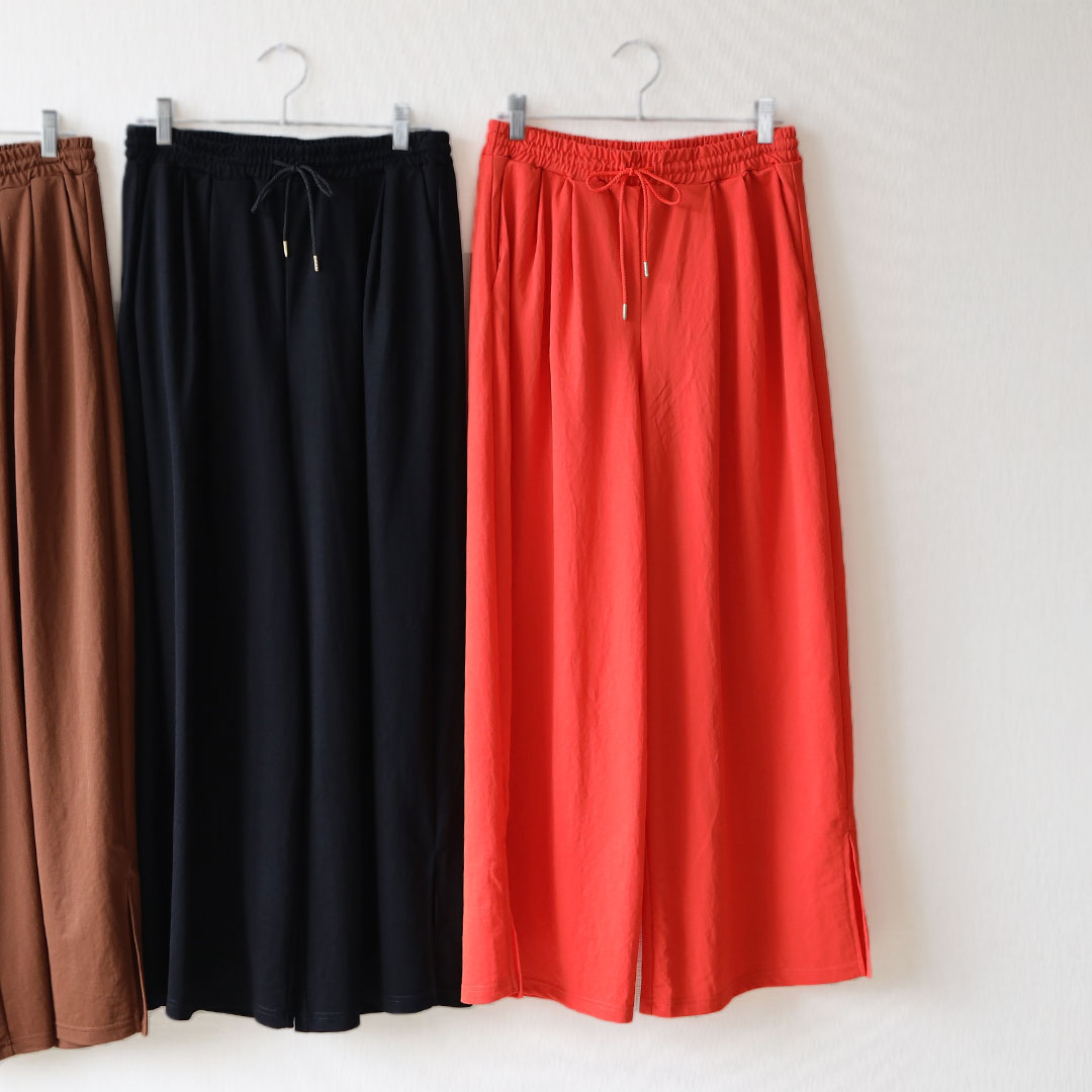 Sans Souci 34+ (サンスーシ) 接触冷感ワイドイージーパンツ ブラック/イエロー/ブラウン/ネイビー/オレンジ/ブルー|Sans Souci 34+ |北欧雑貨＆インテリアの ...