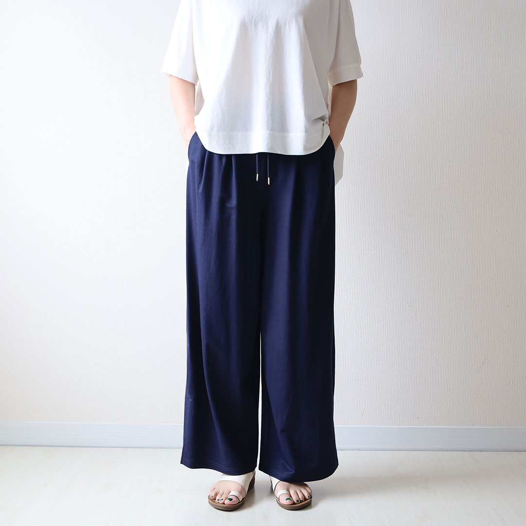 Sans Souci 34+ (サンスーシ) 接触冷感ワイドイージーパンツ ブラック/イエロー/ブラウン/ネイビー/オレンジ/ブルー|Sans Souci 34+ |北欧雑貨＆インテリアの ...