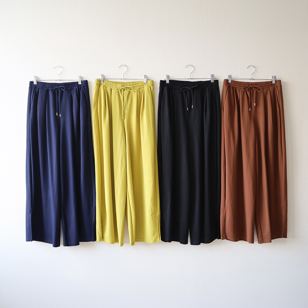 Sans Souci 34+ (サンスーシ) 接触冷感ワイドイージーパンツ ブラック/イエロー/ブラウン/ネイビー/オレンジ/ブルー|Sans Souci 34+ |北欧雑貨＆インテリアの ...