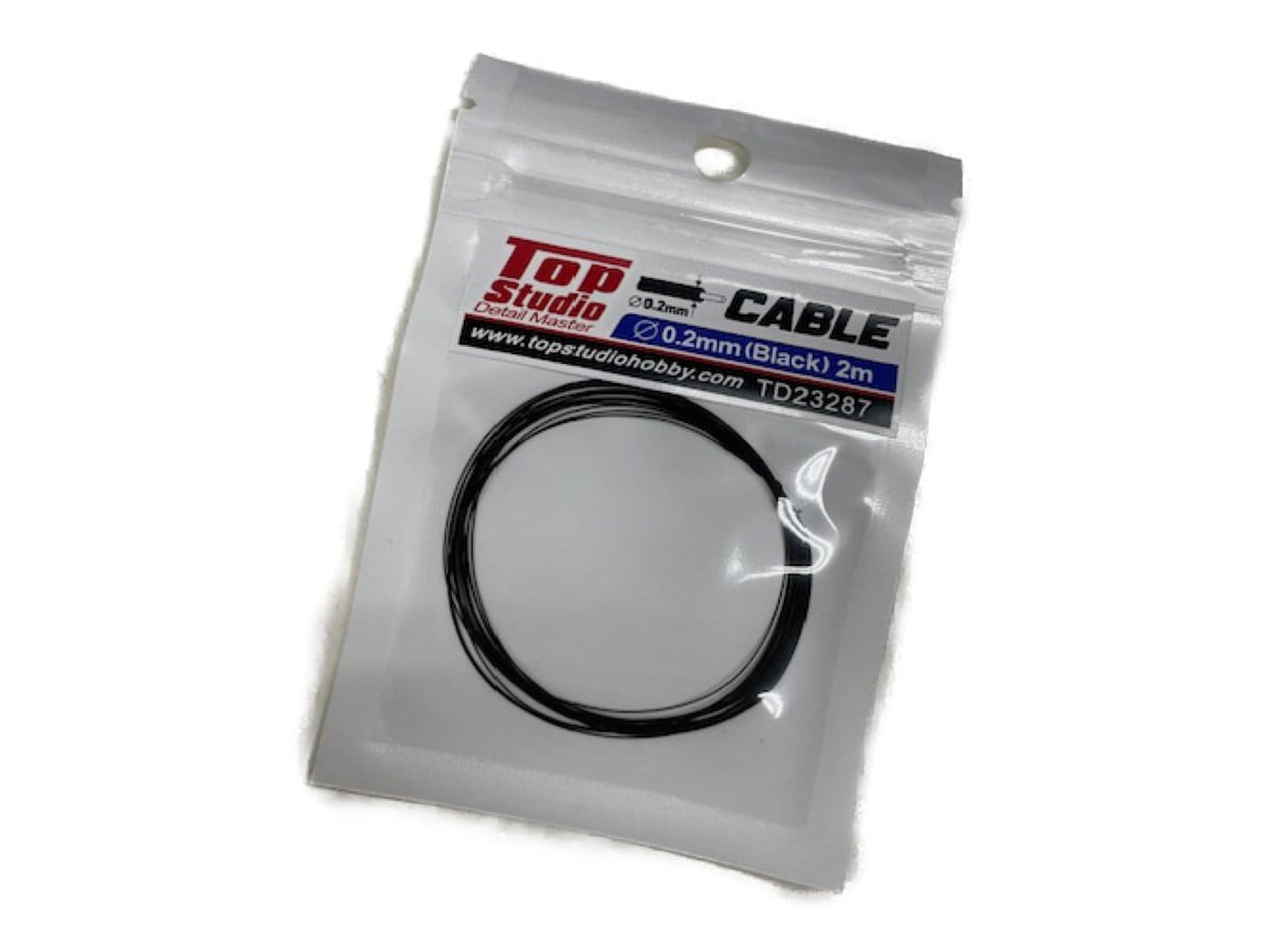 トップスタジオ TOP STUDIO ブラックケーブル ディティールアップ 線材 コード 0.2mm 2m TD23287 (blackcable) | ブランド,T,TOP STUDIO ...