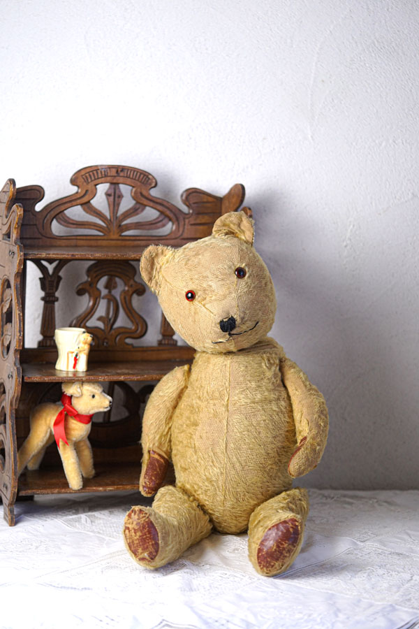 くたっりとした姿の愛嬌のある68cmのイギリスのベア1930年代頃 gt-1702の通販｜こよなくアンティーク