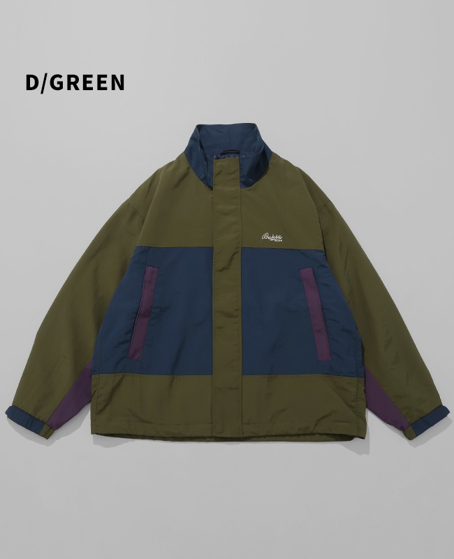 バクタ(BUKTA)レトロナイロンスタンド ジャケット BU2525131:66:D/GREEN(Men’s) Bukta レトロスタンドジャケット MENS BU2525131 | MENS メンズ