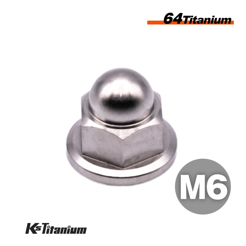 64チタン製 フランジキャップナット M6 P1.00【チタン無垢色】 | すべての商品 | Ksgarage