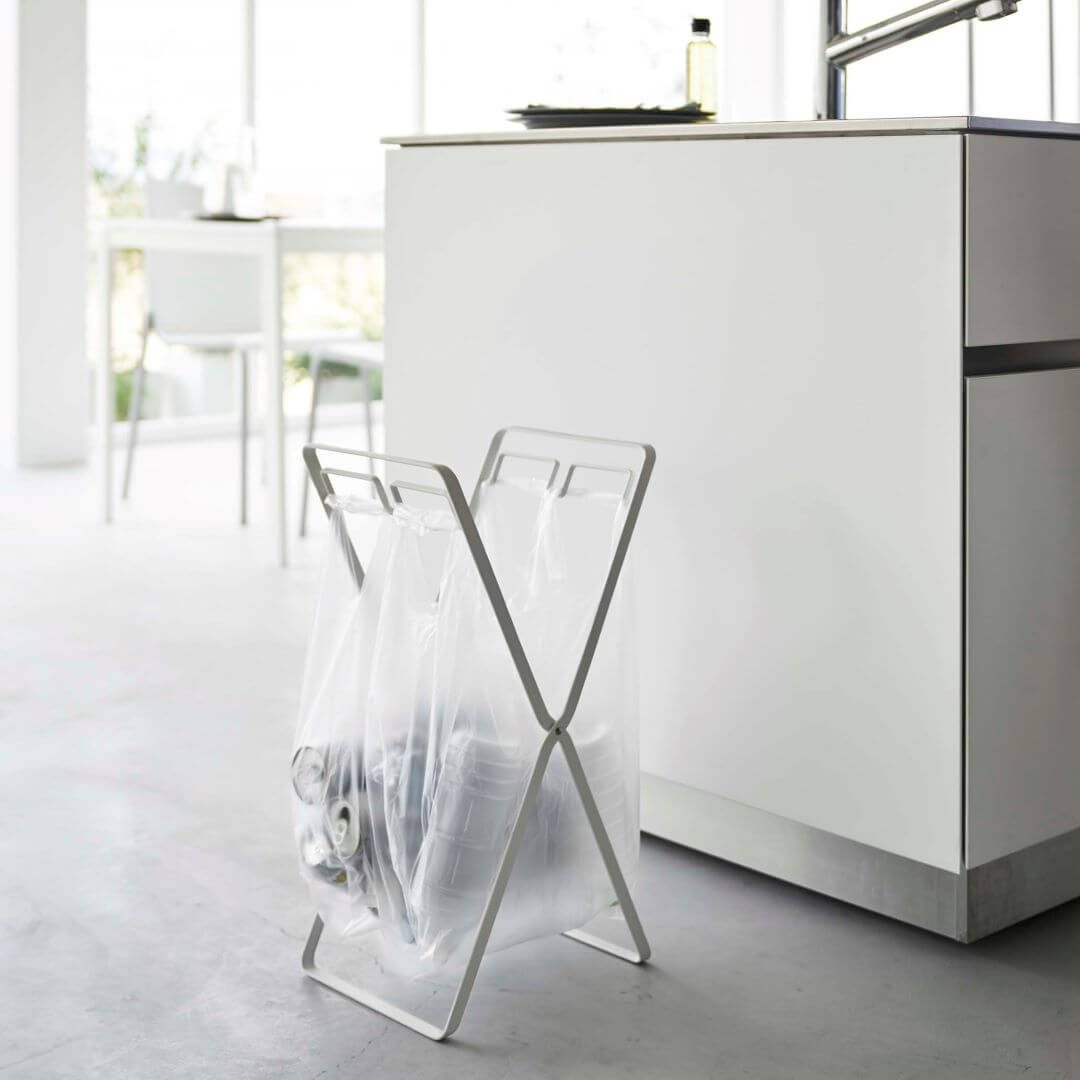 【tower】 レジ袋2連＆30Lゴミ袋スタンド｜キッチン用品｜kurasso（クラッソ）