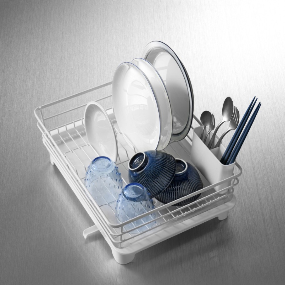 【フロウト】 ワイド水切りバスケット PCポケット付｜キッチン用品,水切りかご・水切りラック・シンク用品,水切りかご・水切りラック｜kurasso（クラッソ）