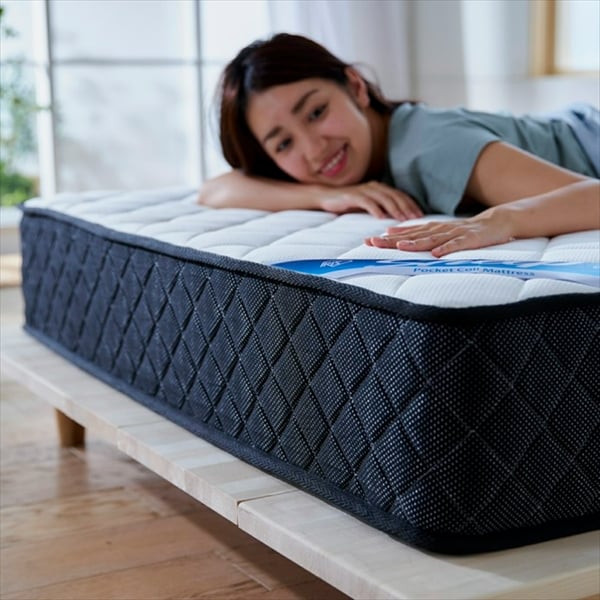 ポケットコイルマットレスSheep 厚さ21cm 硬め ダブル ホワイト PMTS21H-D｜Simple Style(シンプルスタイル),マットレス｜kurasso（クラッソ）