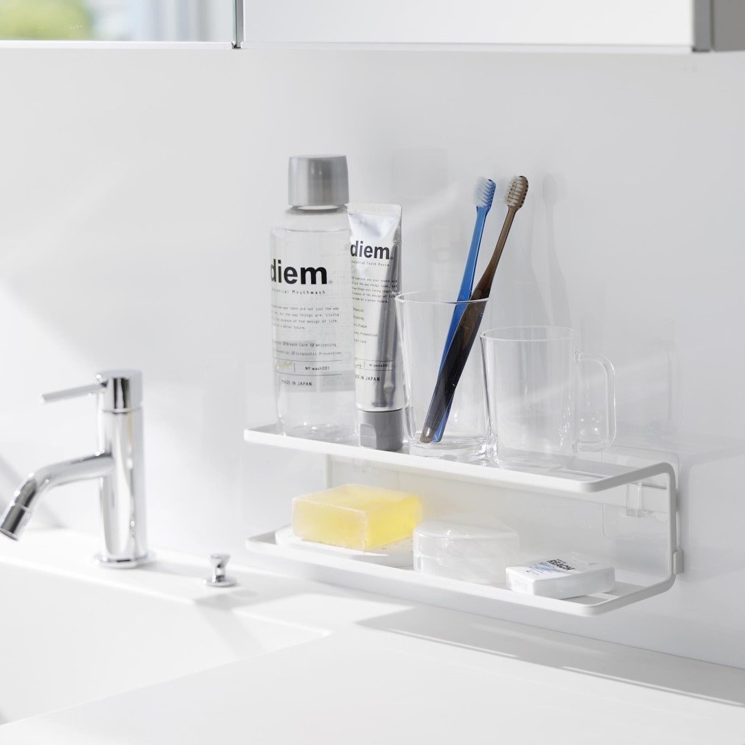 【tower】 フィルムフックサニタリーラック 2段｜バス・洗面用品,バス小物,バスホルダー｜kurasso（クラッソ）