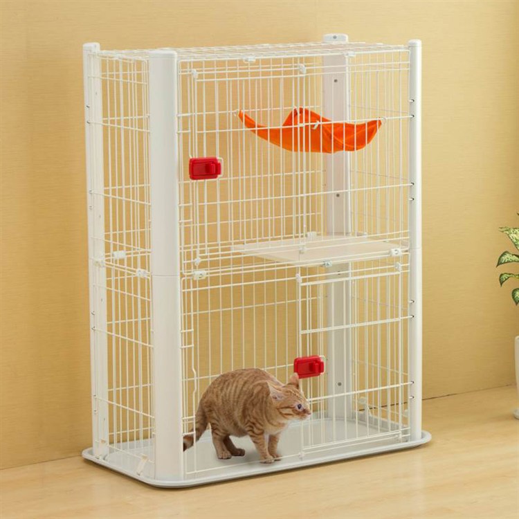 カラースリムケージ 2段 P-CSC-902 ホワイト｜アイリスプラザ,ペット用品｜kurasso（クラッソ）