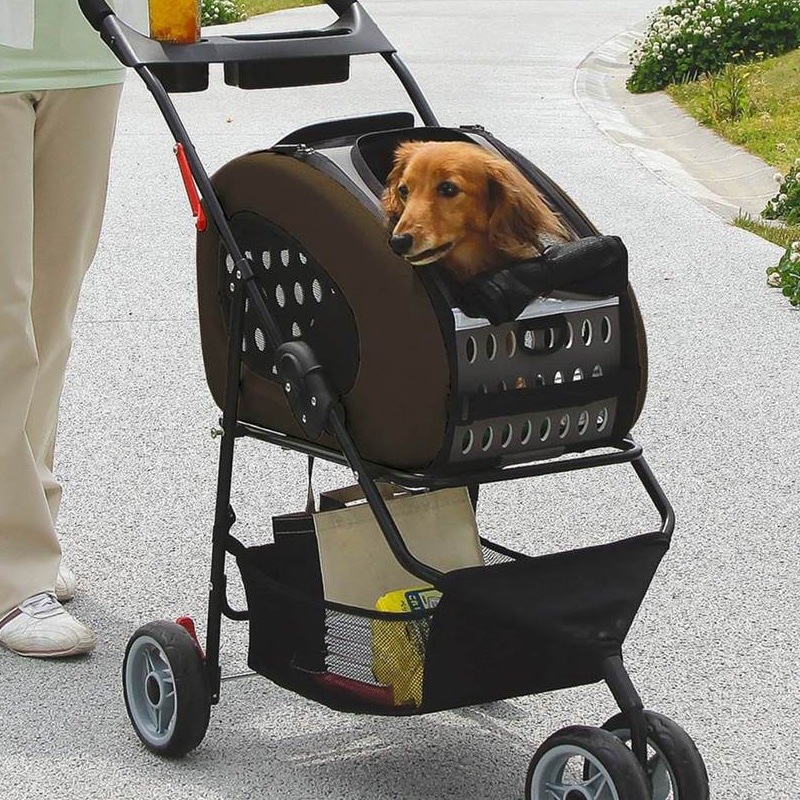 4WAYペットカート FPC-920 ブラウン｜アイリスプラザ,ペット用品｜kurasso（クラッソ）